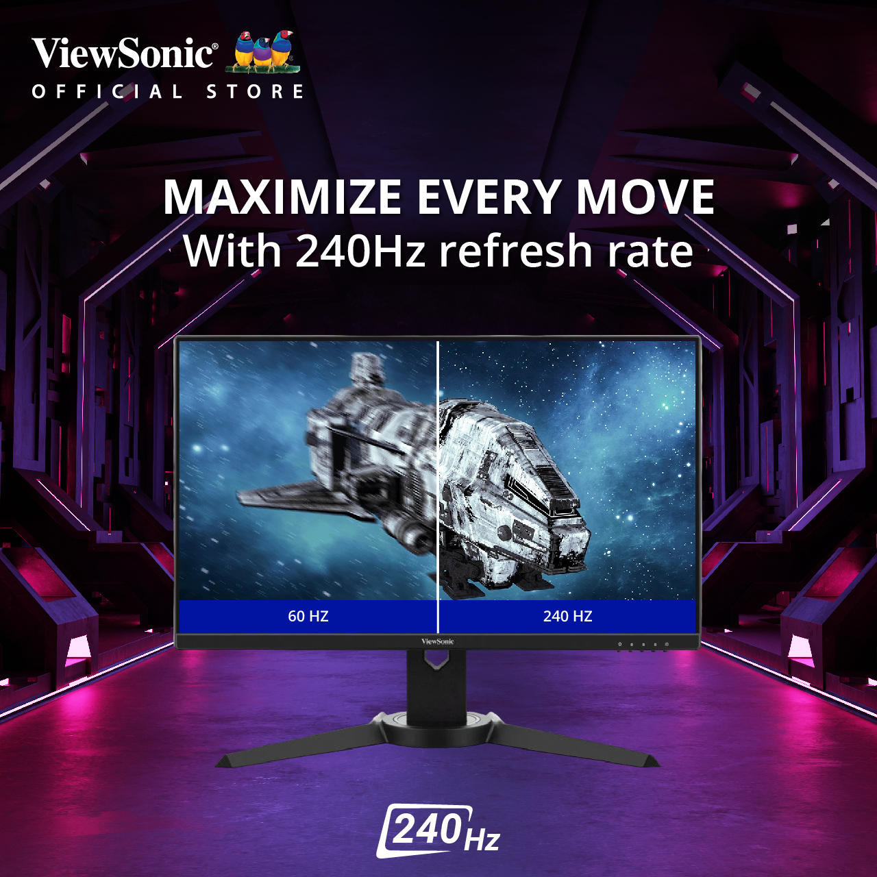 ViewSonic Gaming Monitor XG2409A / 24" Full HD / IPS / 240Hz / 1 ms (จอ ...