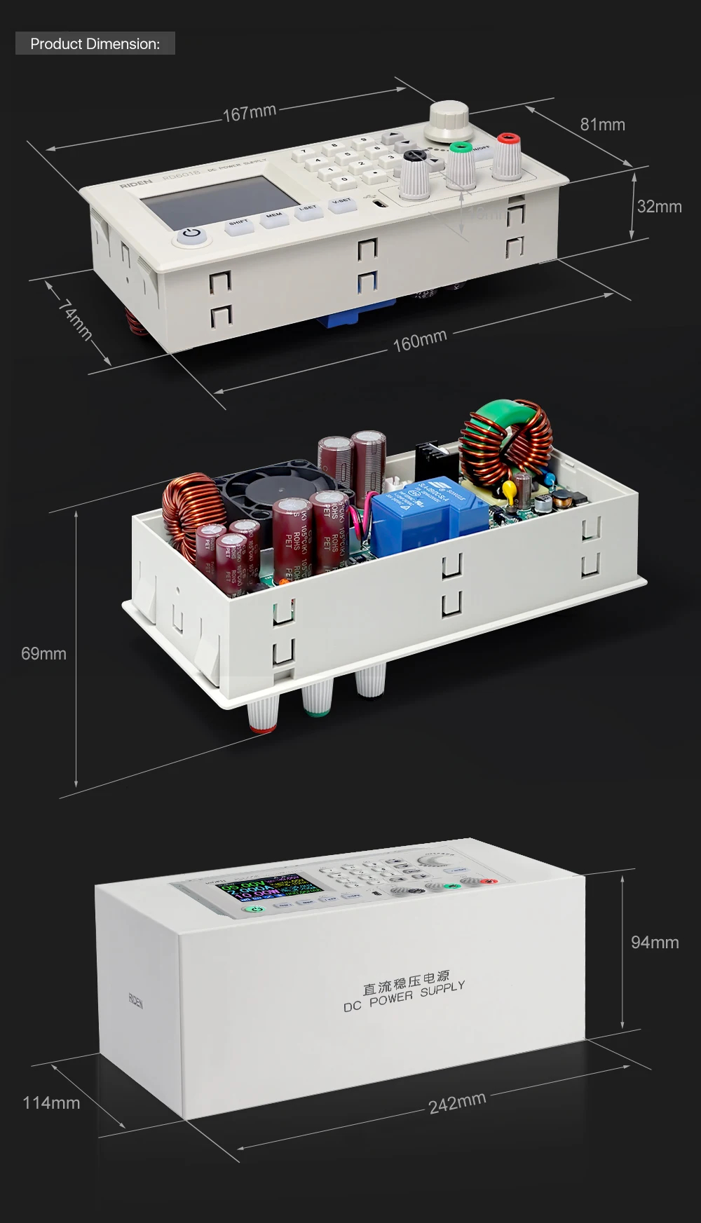 Riden RD6018 RD6024 RD6018-W RD6024-W DC Power Supply เครื่องจ่ายไฟ ...