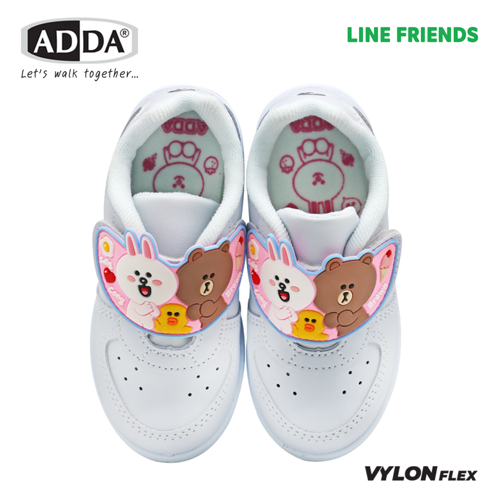 ADDA รองเท้านักเรียน สีขาว เด็กผู้หญิง ลาย Line FRIENDS รุ่น 41G2A ...