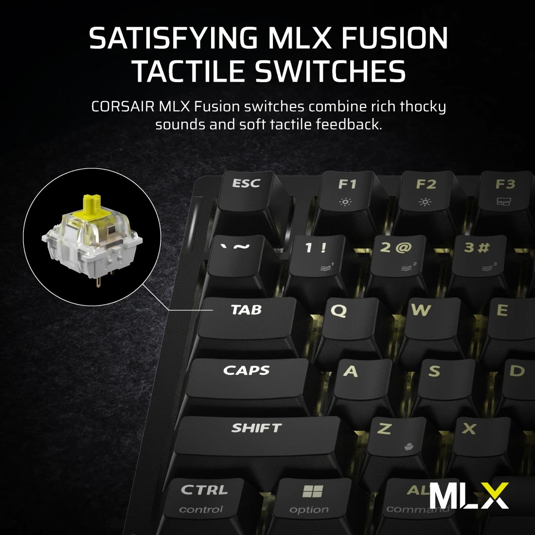 CORSAIR GAMING K/B K65 PLUS WIRELESS MLX FUSION TACTILE SW [US] : CH ...