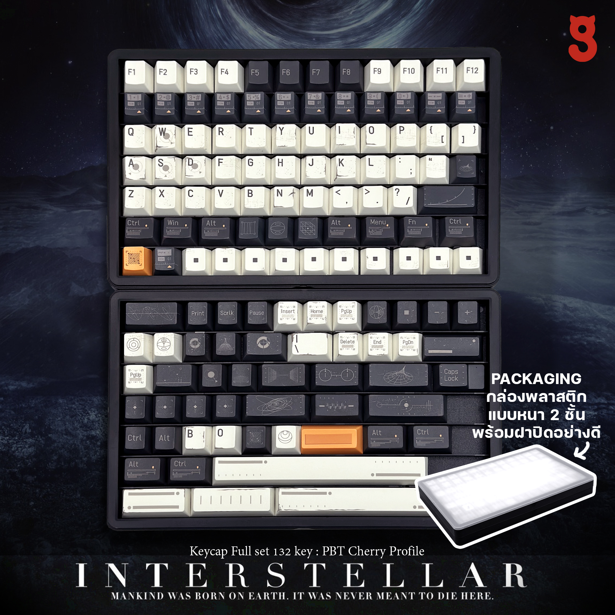(พร้อมส่งจากไทย) คีย์แคป Interstellar keycap full set คีย์แคป ENG132 ...