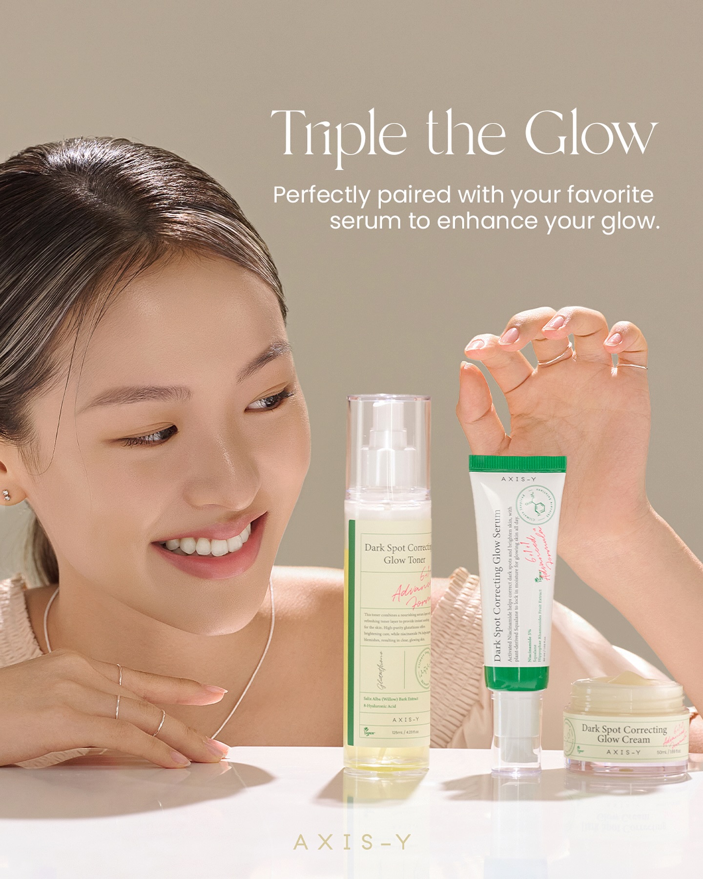 AXIS-Y Glow Perfecting Trio I [SET ผิวกระจ่างใส]GlowToner+Glow Serum ...