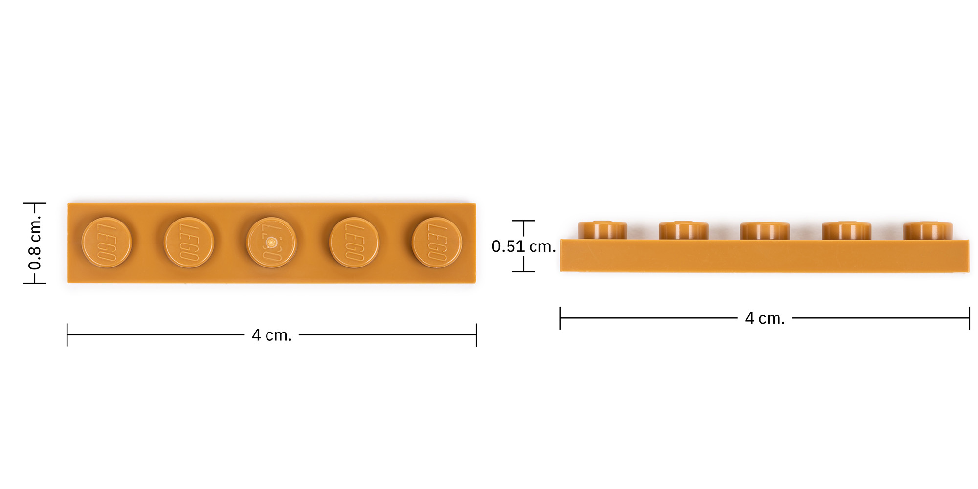 ชิ้นส่วน อะไหล่ เลโก้ Lego Part No. 78329, Plate 1 x 5, 1 ชิ้น (6343854 ...