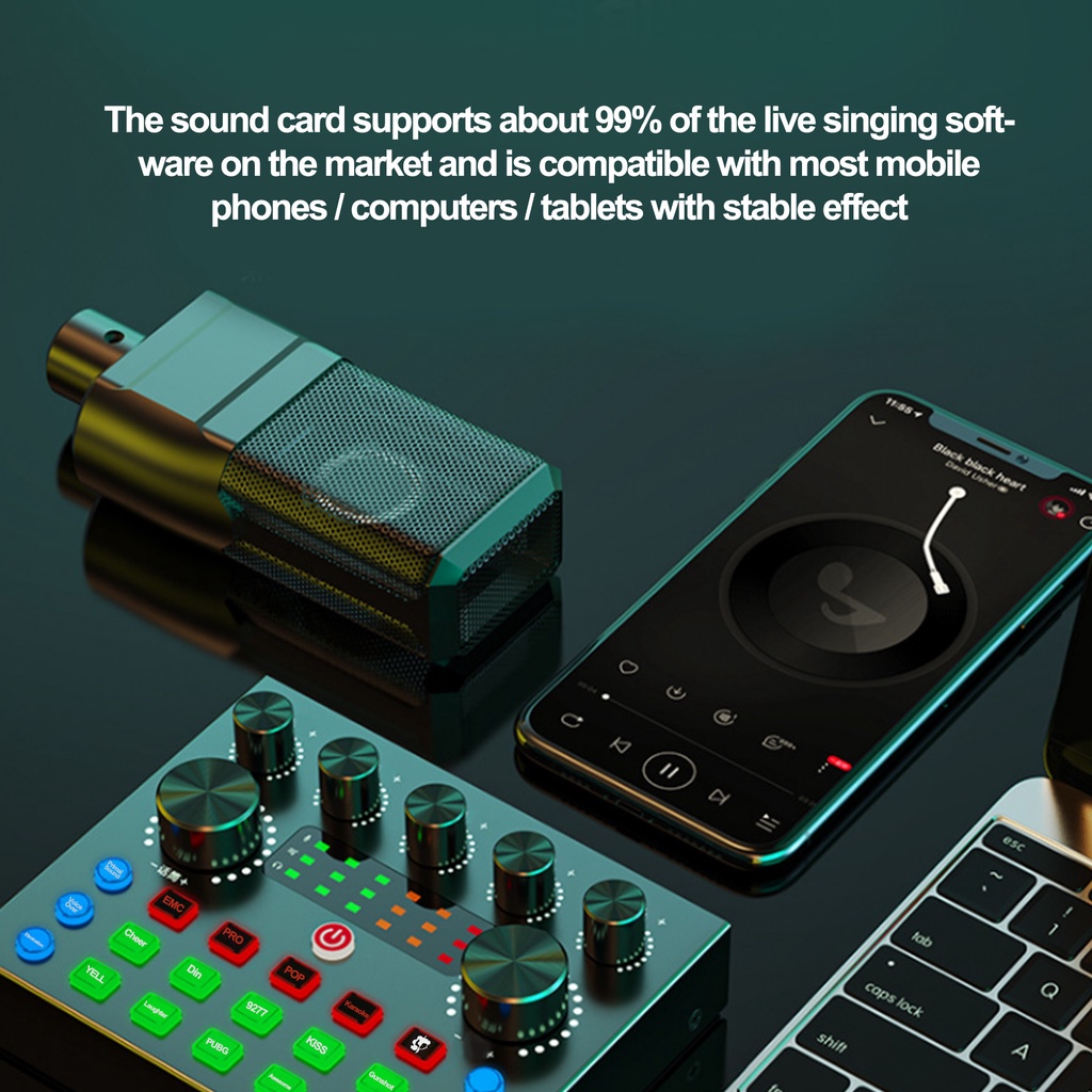 V8S sound card บลูทูธออดิโอcard ซาวด์การ์ด เครื่องเปลี่ยนเสียงแบบพกพา ...