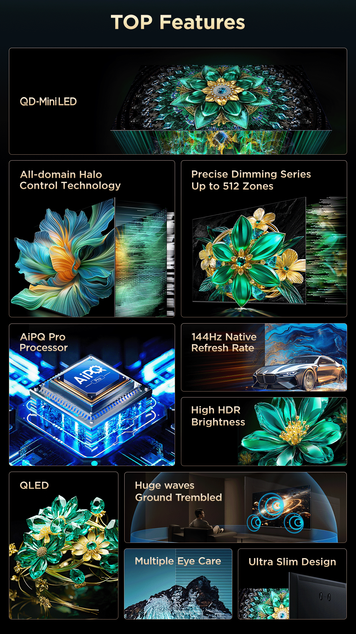 [NEW 2025] TCL ทีวี 85 นิ้ว 4K Mini QLED Google TV รุ่น 85Q6C Matte HVA ...