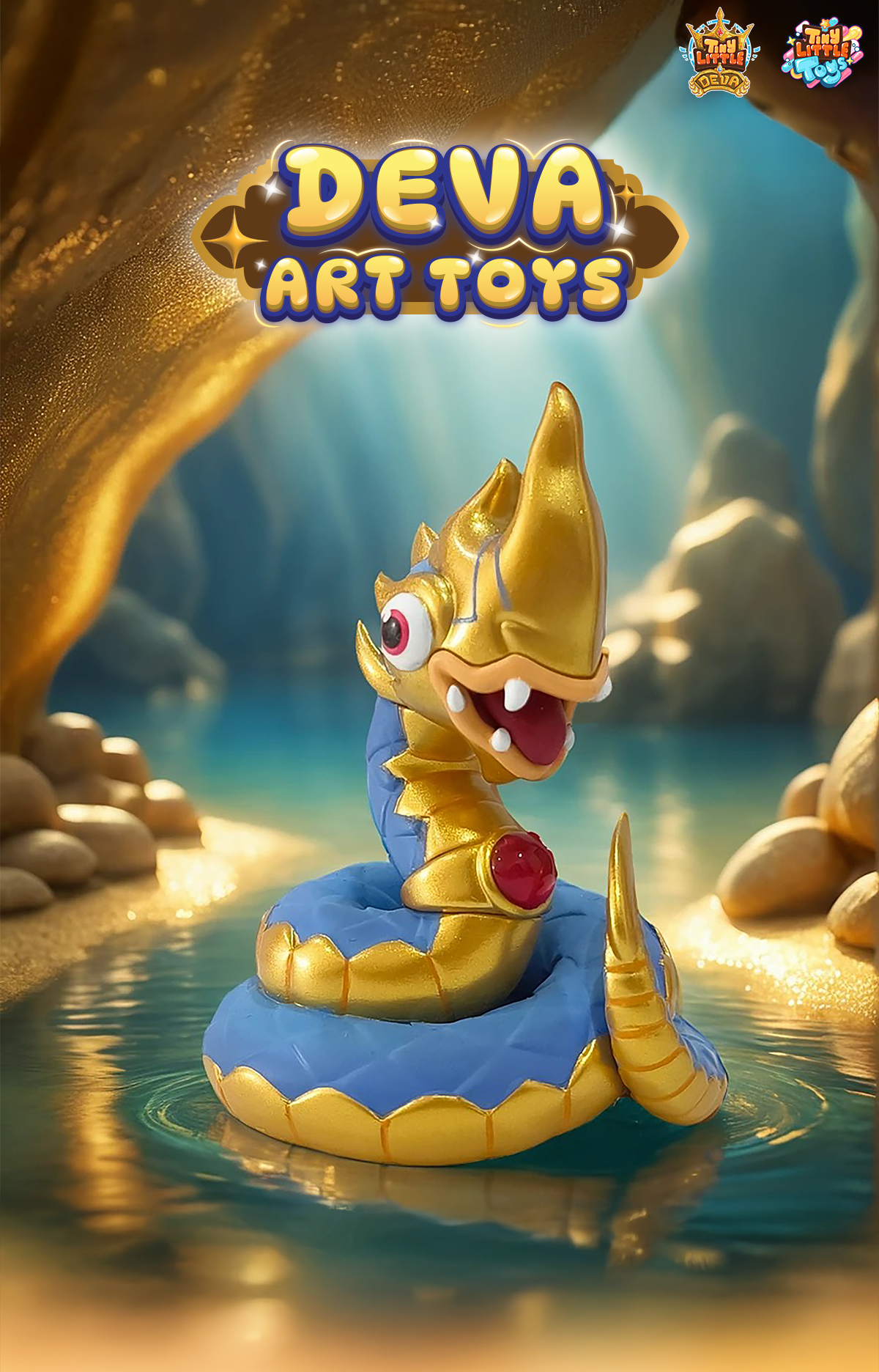 พญานาค โชคลาภ ร่ำรวย มั่งมี อุดมสมบูรณ์ สมปรารถนา เสริมดวง ฮวงจุ้ย Tiny Little Toys Art Toy ...