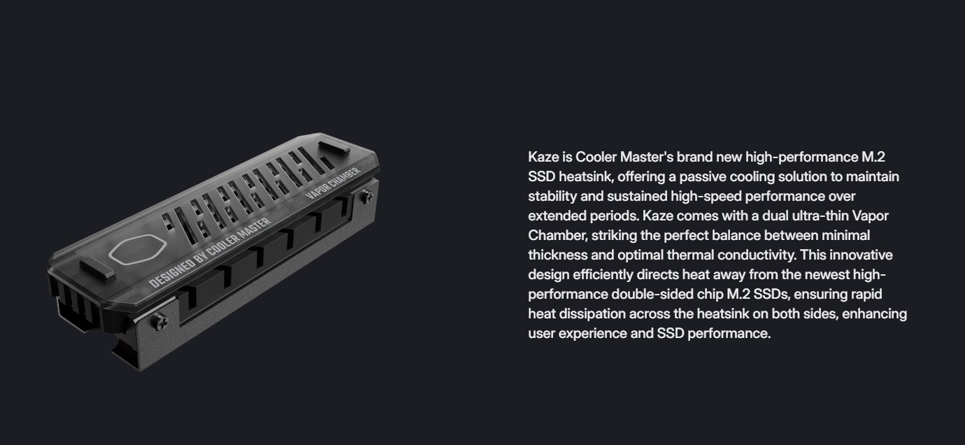 Cooler Master Kaze ซิงก์ระบายความร้อน SSD M.2 รุ่น MAP-DVCE-N00NN-R1 ขนาด 2280 | Shopee Thailand