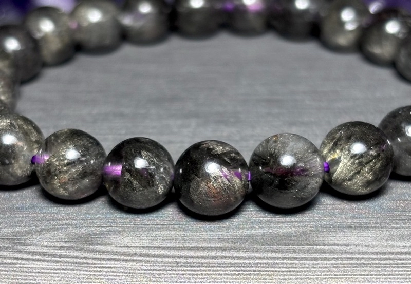 G0316-2 ข้อมือหินแบล็คออร่าไลต์ 23 (Black Auralite 23) พลังครอบจักรวาล ...