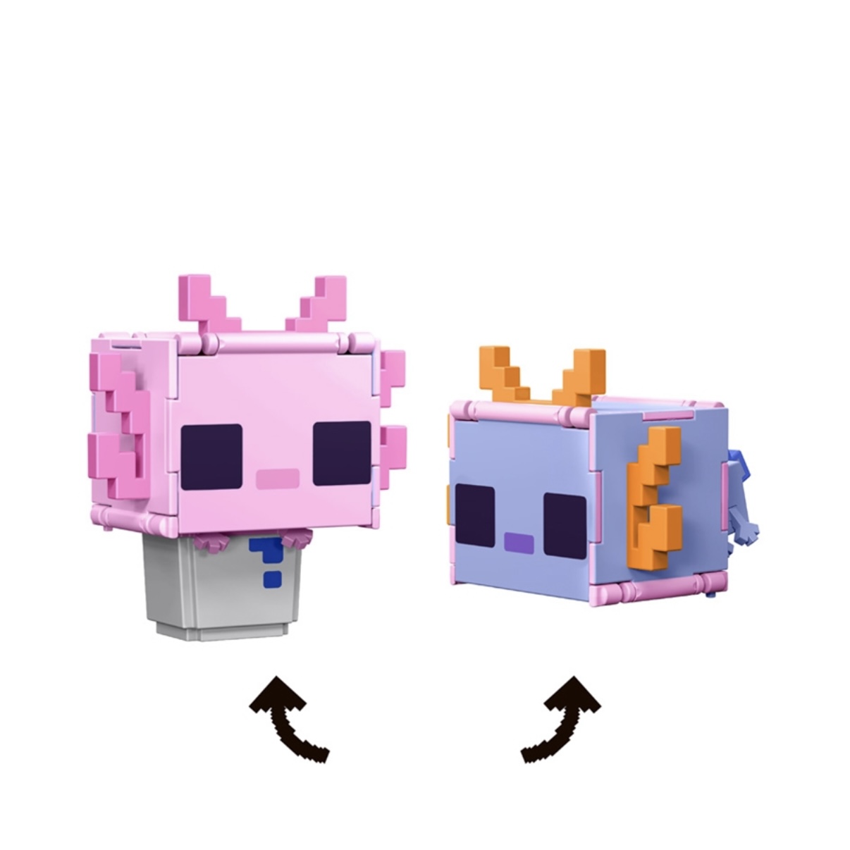 MATTEL Figure Minecraft Flippin' Figs Alex And Axolotl 2-Pack | Shopee ...