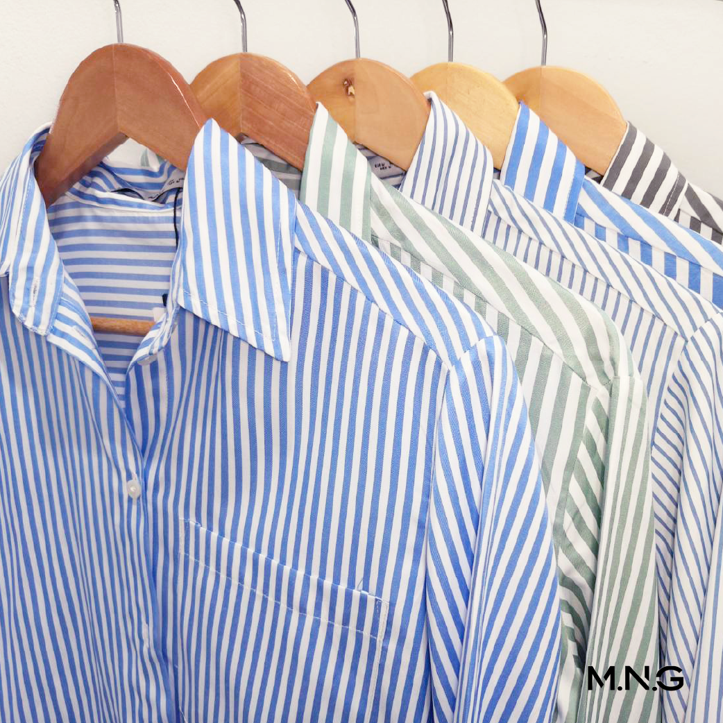 MNG เสื้อเชิ้ตแขนยาวแบรนด์ Mango Sprite Shirt Woman | Shopee Thailand