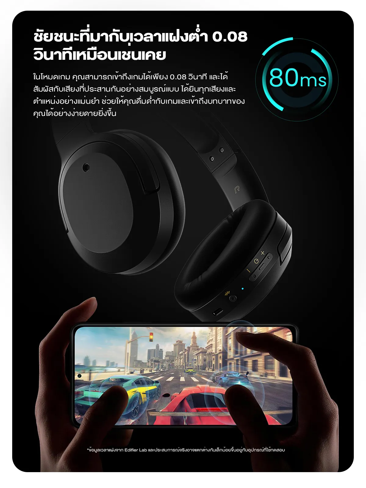 Edifier W820NB Plus Bluetooth Headsets ANC หูฟังไร้สาย Hi-Res Audio หู ...