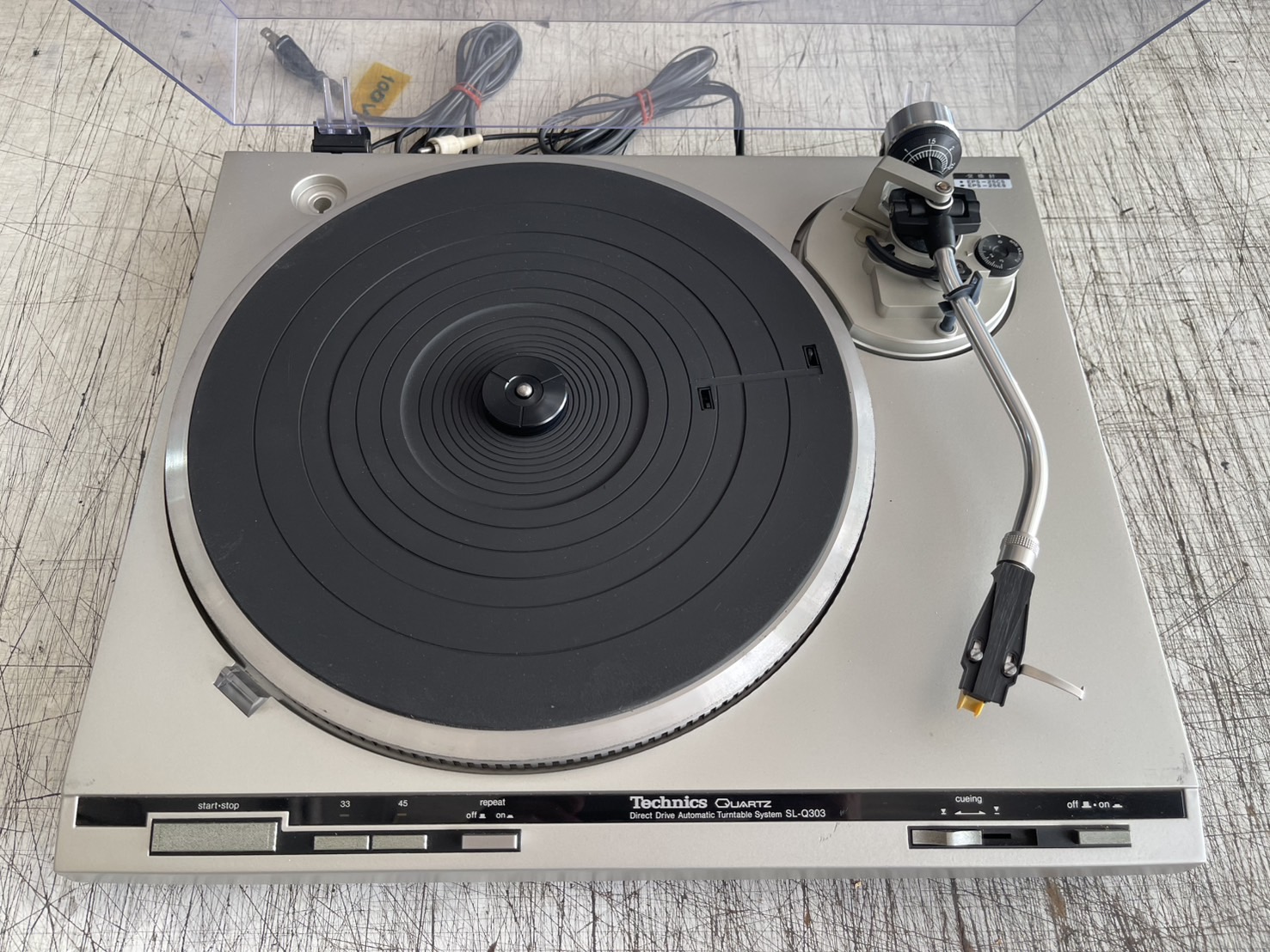เครื่องเล่นแผ่นเสียง TECHNICS SL-Q303 ระบบ DIRECT DRIVE ใช้ไฟ 100 V ต้องมีหม้อแปลง พร้อมเฮดเชล ...