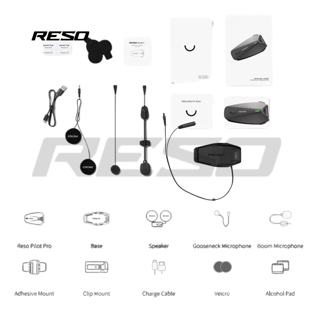 RESO PILOT PRO หูฟังบลูทูธติดหมวกกันน็อค【ประกันตัวเครื่องศูนย์ไทย 3 ปี ...