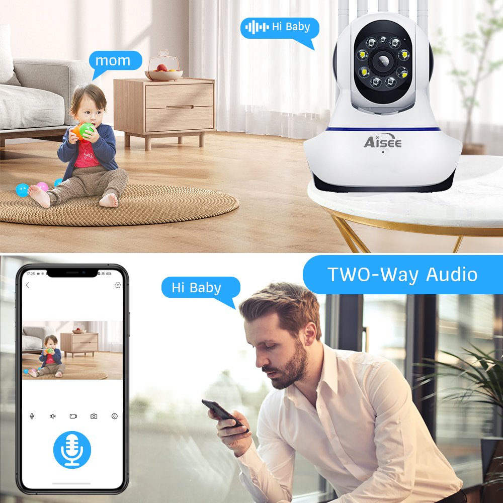 Aisee 4K กล้องวงจรปิดไร้สาย 5g wifi cctv กล้องวงจร IP Camera 8ล้าน ...