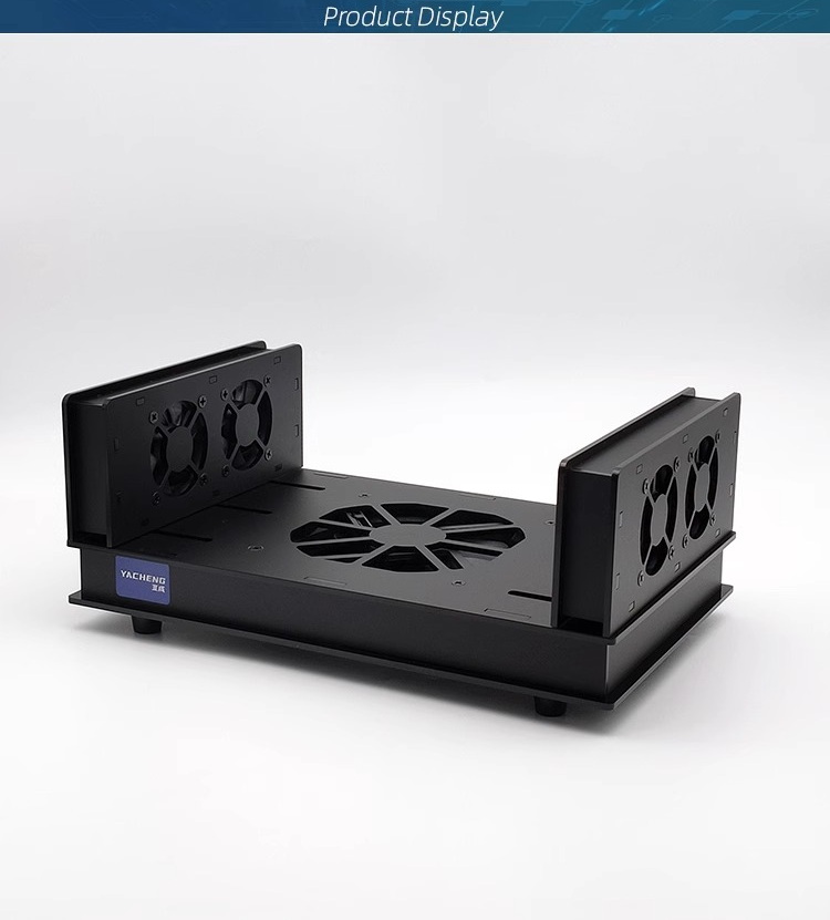 แท่นระบายความร้อน สำหรับ mini PC, NUC Heat sink Cooling platform 5 fan ...