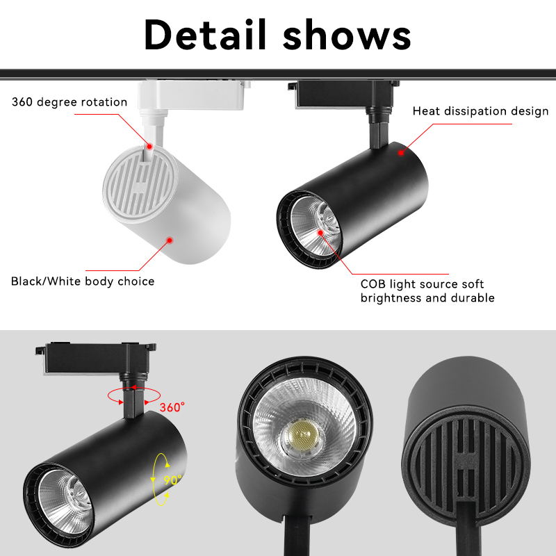 💥3สี 50W Track Light ไฟราง Led ไฟแทรคไลท์ รางไฟ spotlight 40W 30W 20W ...