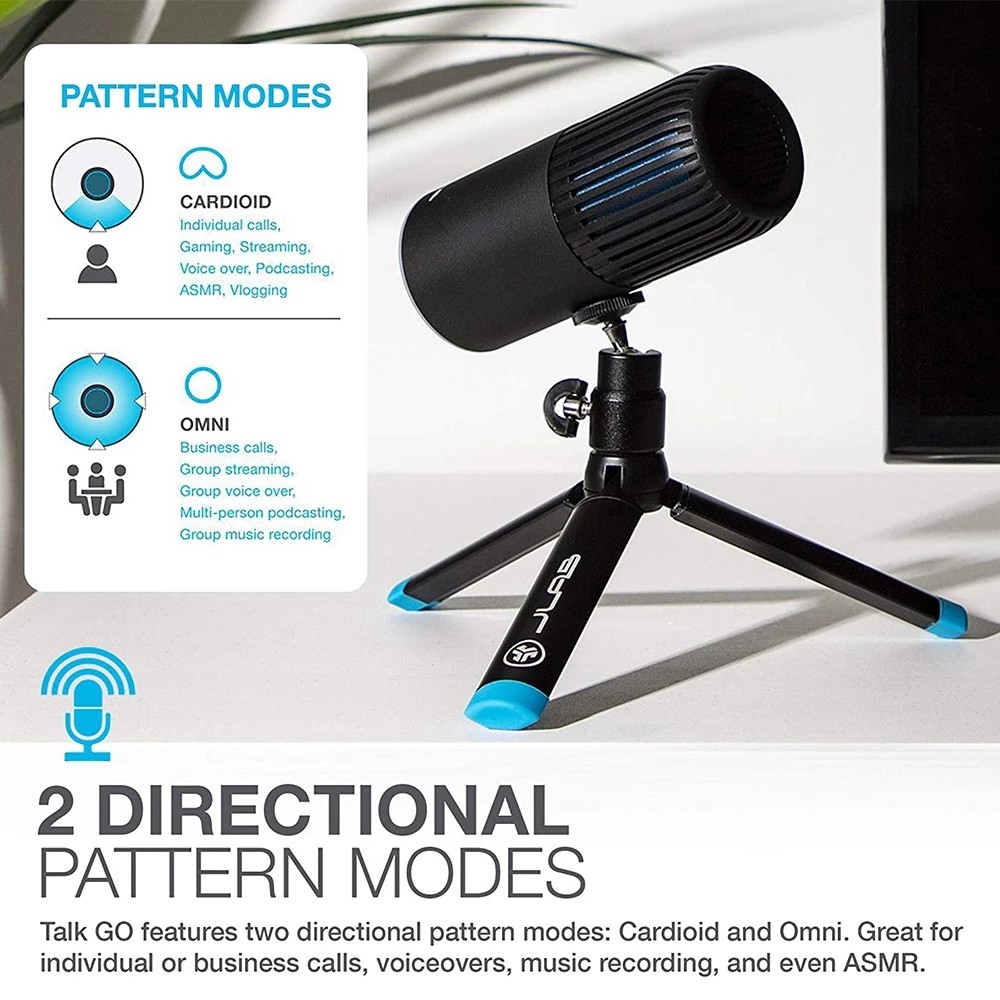 JLab Talk Go USB Microphone ไมโครโฟนคอนเดนเซอร์ สำหรับอัดเสียง มือสอง ...