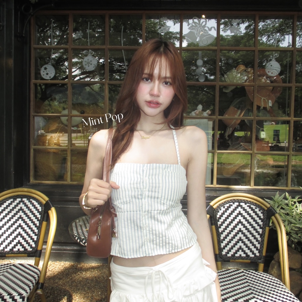 Summer Upph Top เสื้อเกาะอกผูกคอ สม็อคหลัง | Shopee Thailand