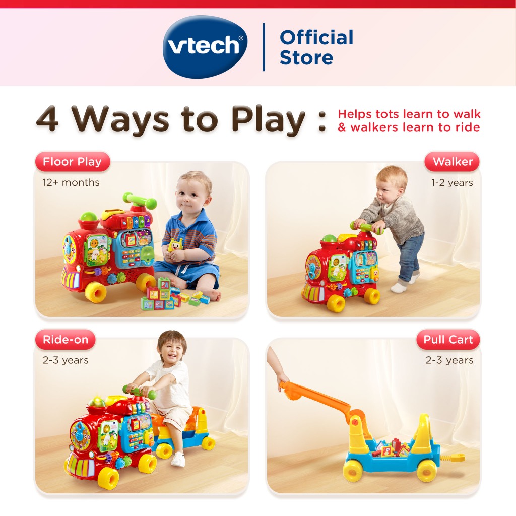 VTech 4 in 1 Ultimate Alphabet Train Ride-on Toys Learning kids toy 1 2 ...