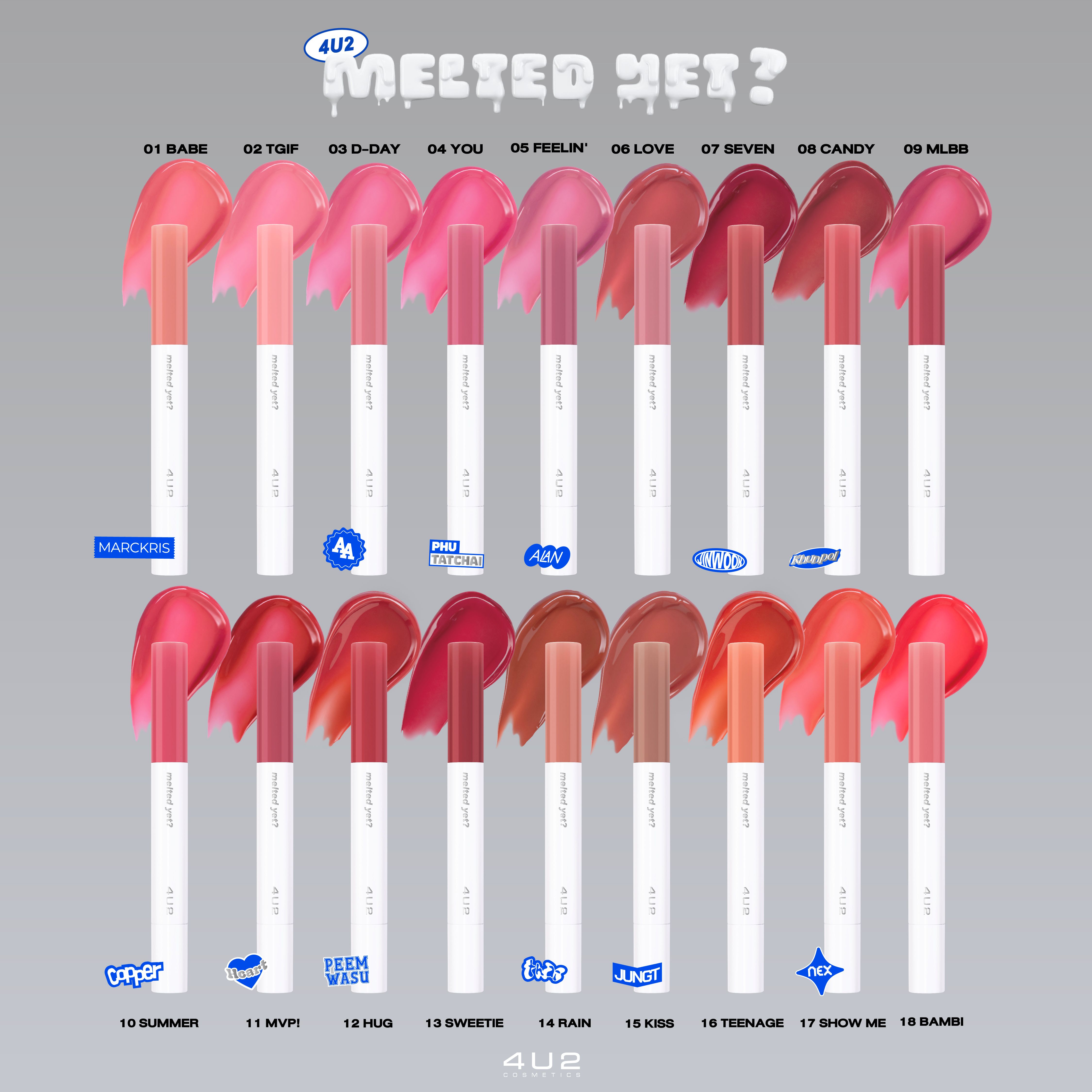 ลิปเม้ล 4U2 MELTED YET - ลิปเนื้อเม้ลท์ Glossy ลิป BUS สเตน ลิปบาล์มละลาย ลิป4U2 ลิปบัส ลิปเม้ล ...