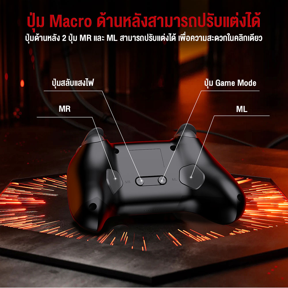 Onikuma Iruka Tri-Mode Wireless Gaming Controller จอยเกมไร้สาย 2.4 GHz ...