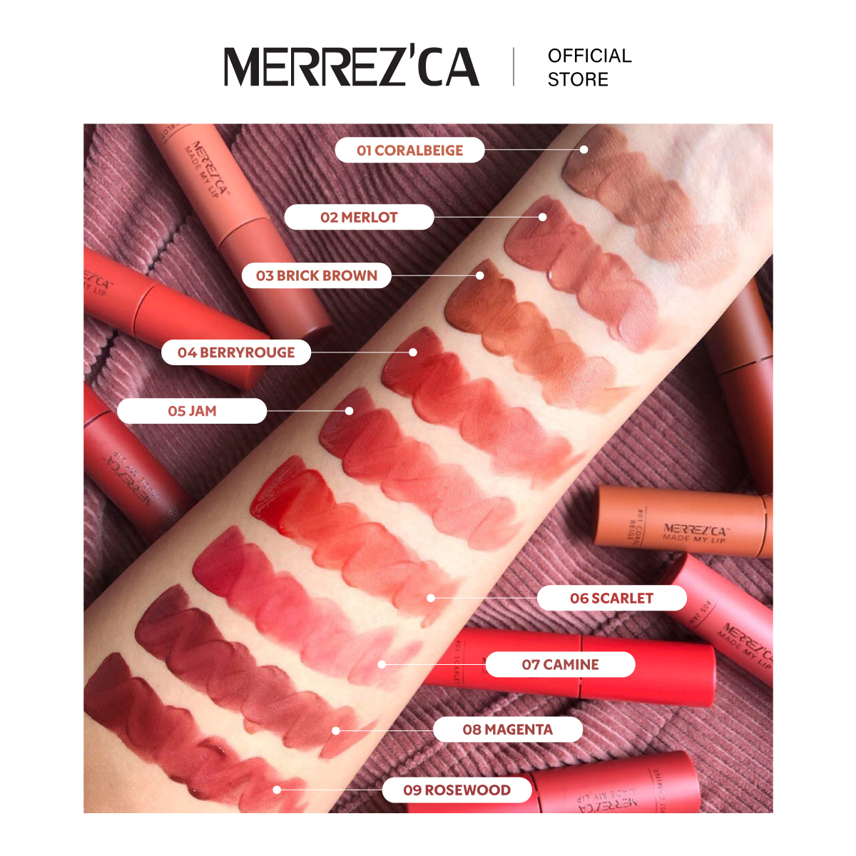 Merrezca Made My Lip ลิปสติกเนื้อสัมผัสบางเบาให้คุณมีความสุขตั้งแต่ ...