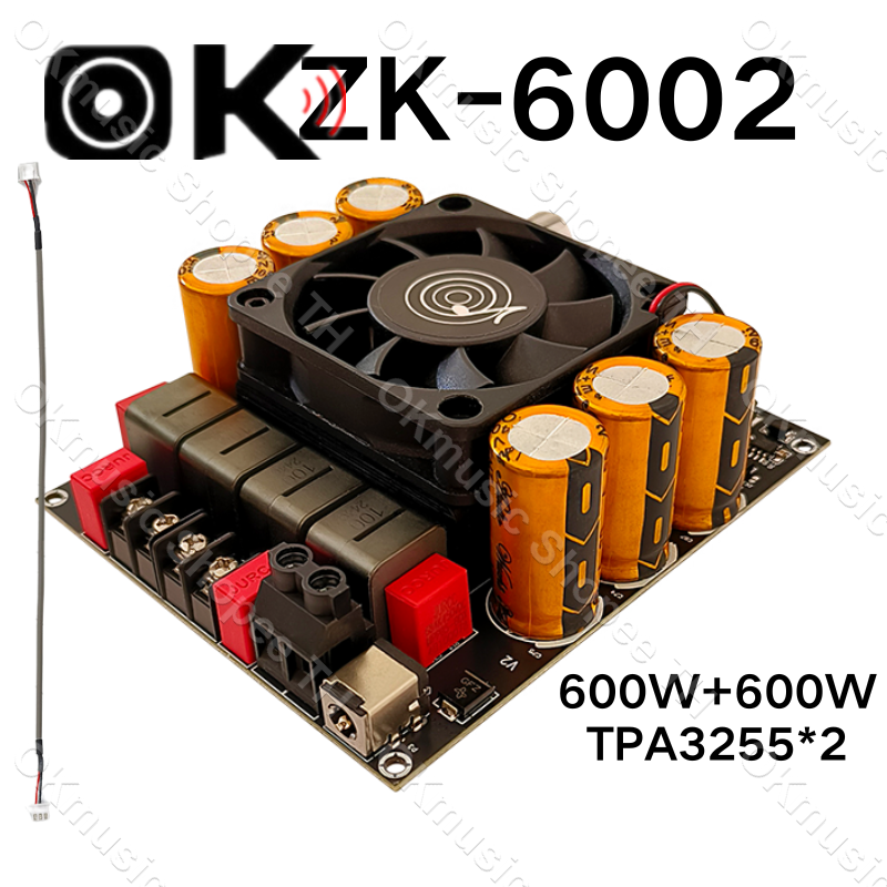 แท้ แอมป์จิ๋วขับซับ zk6002 TPA3255 600W*2 zk 6002 แอมป์จิ๋วขับซับ แอมป์ ...
