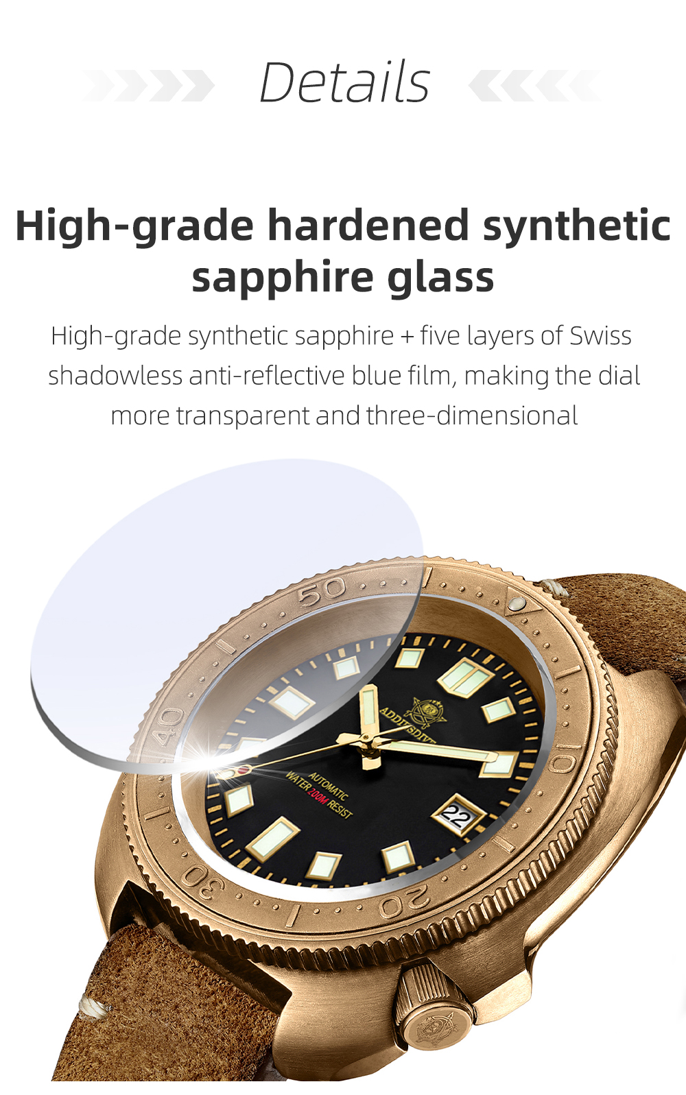 [Pre-order][ออโต้] Addiesdive AD2104 CUSN8 Captain W. 44MM C3 AR Flat ...
