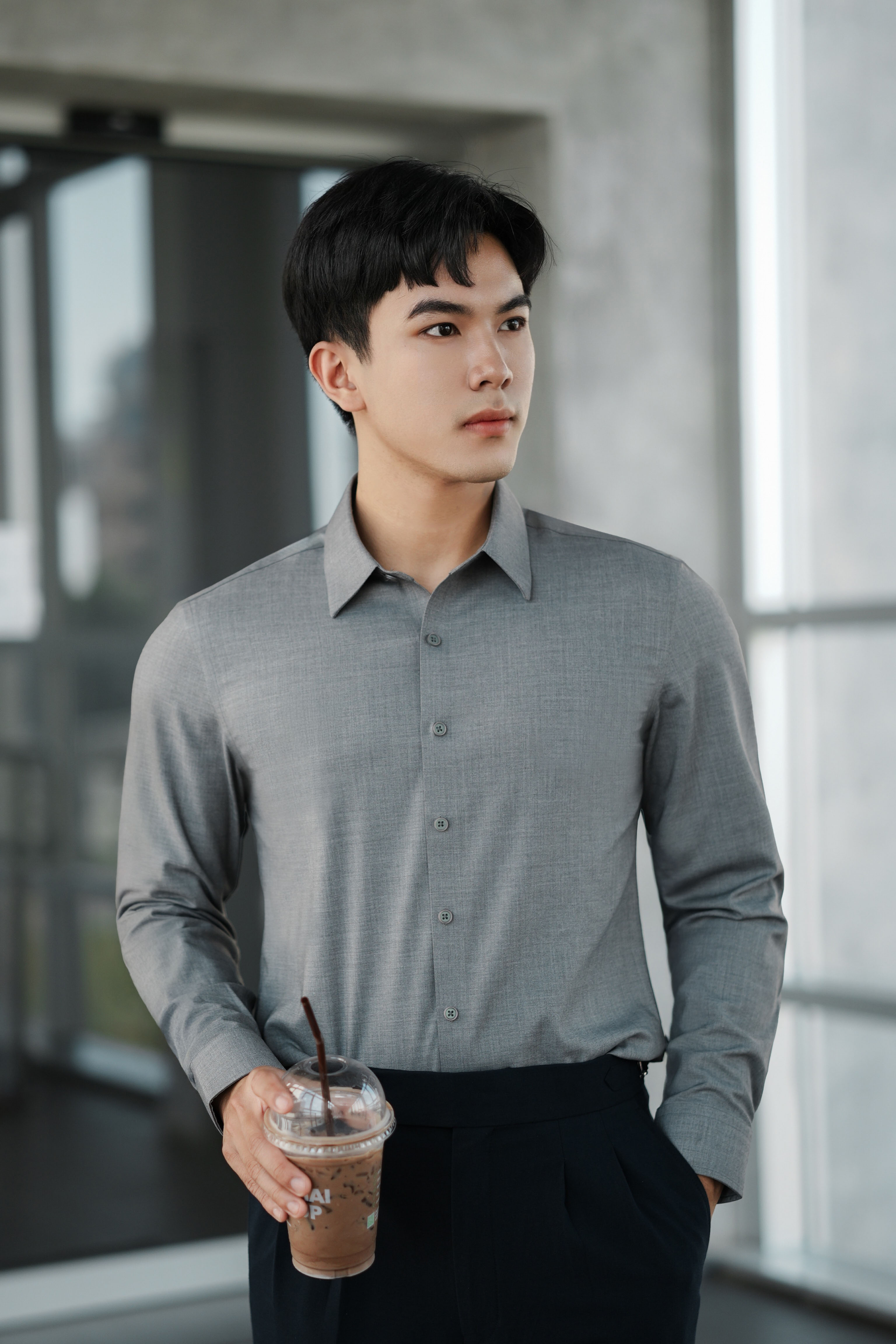 DANDY COSMO | เสื้อเชิร์ต PREMIUM MODAL ทรง SMART FIT ดีไซน์ HIDDEN ...