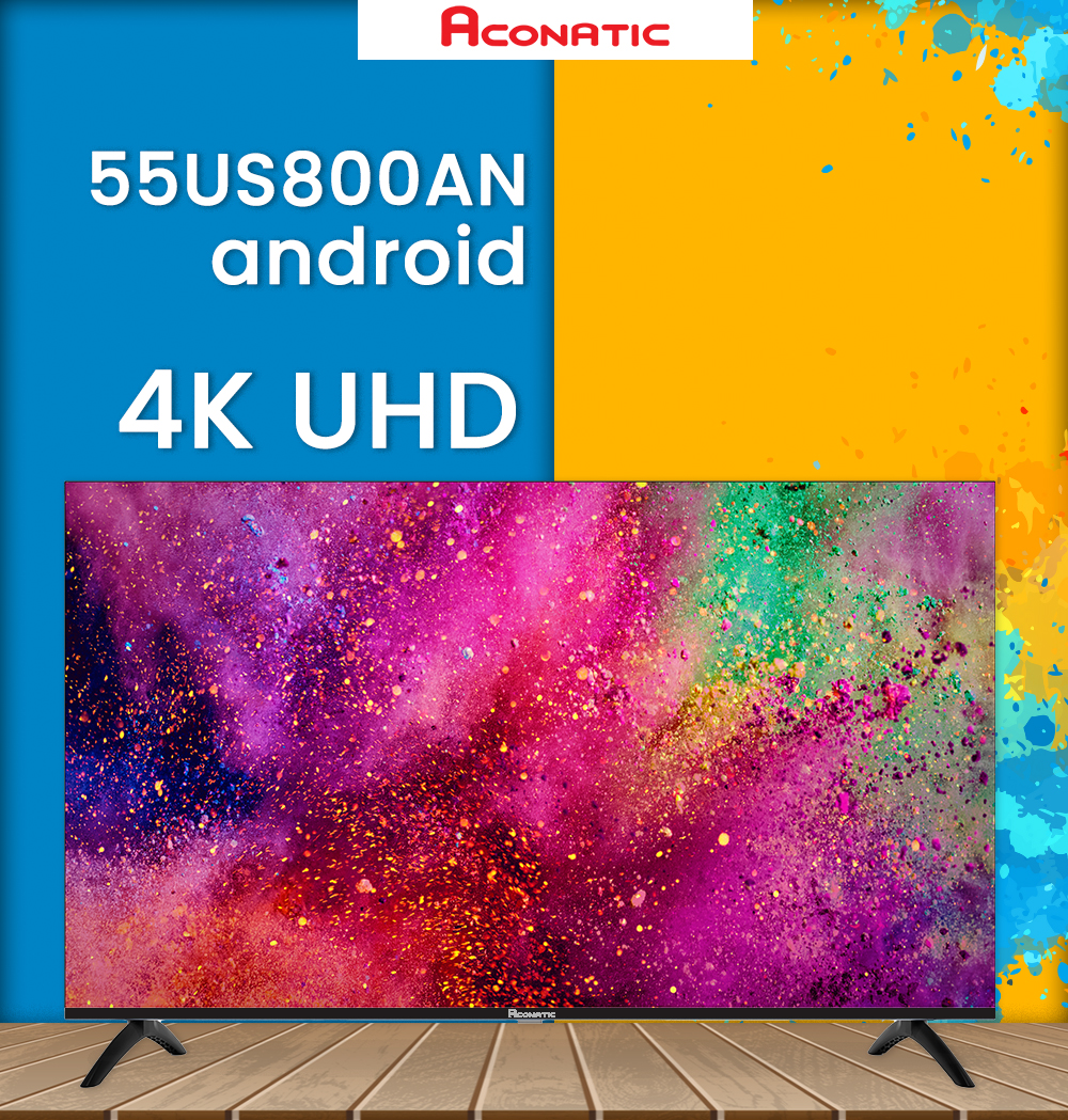 Aconatic ทีวี 55 นิ้ว LED 4K UHD Android TV 11.0 รุ่น 55US800AN ระบบปฏิบัติการ Android/Netflix ...