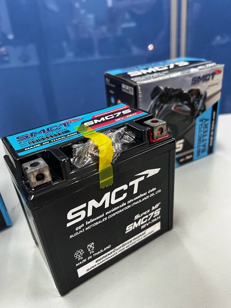 แบตเตอรี่ ยี่ห้อ SMCT (ซูซูกิ) ขนาด 12V-7AH แท้ศูนย์ 33610S25G01-7AH ...