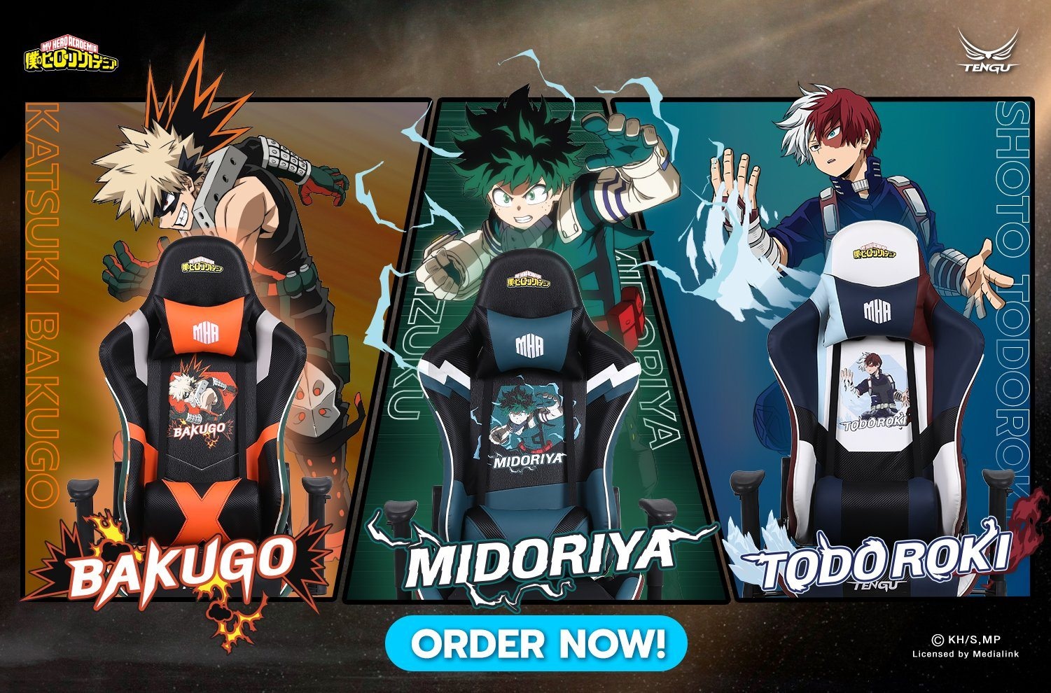 Tengu x My Hero Academia Gaming Chair เก้าอี้เกมมิ่งมายฮีโร่ ลิขสิทธิ์ ...