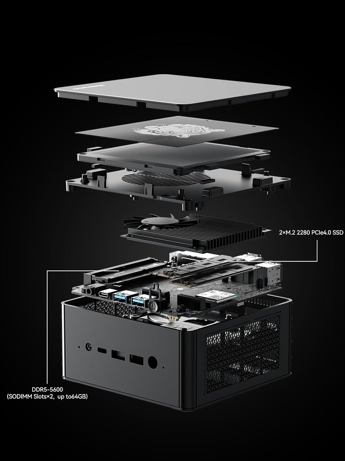 คอมพิวเตอร์แบบ mini-PC Minisforum UM780 XTX UM790 XTX Zen 4 Phoenix ...