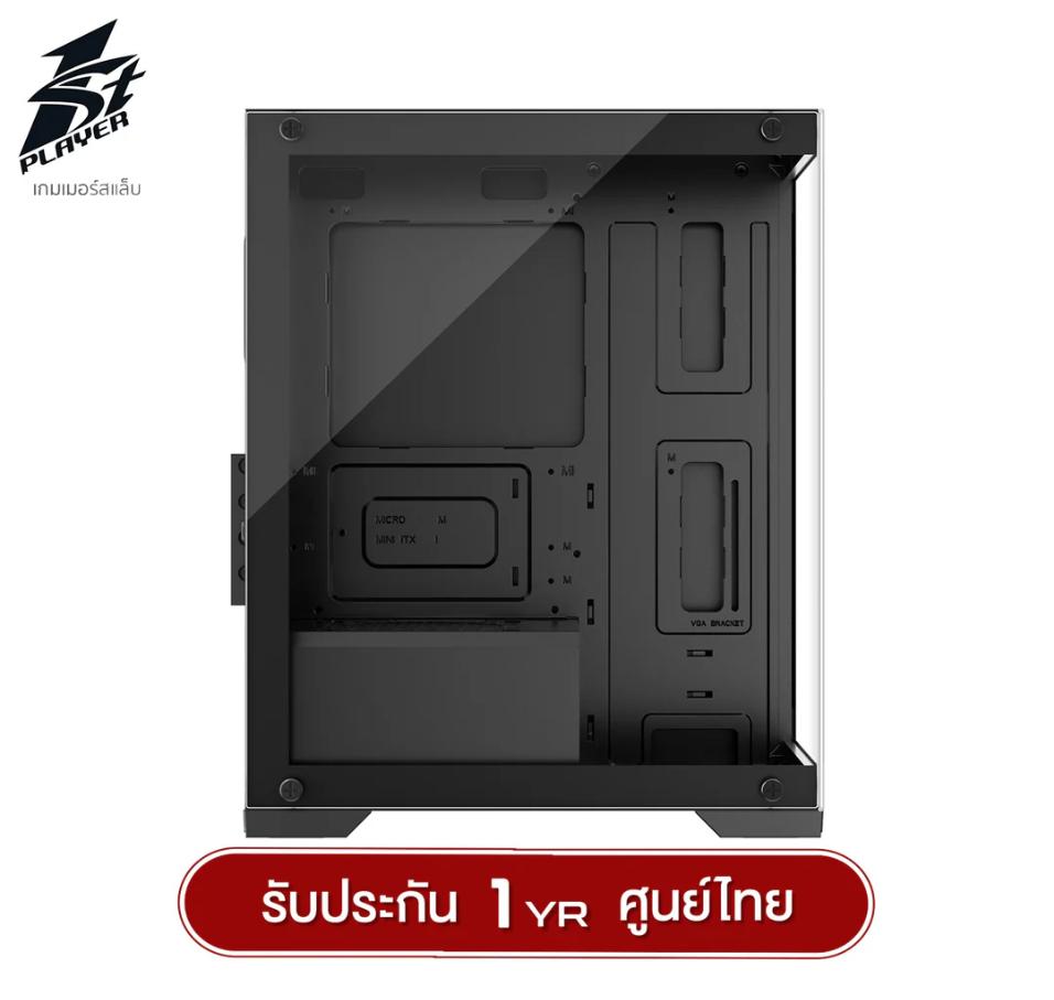 1ST Player Case (เคส) Bullet Hunter H2 Tempered Glass M-ATX GAMING CASE ...
