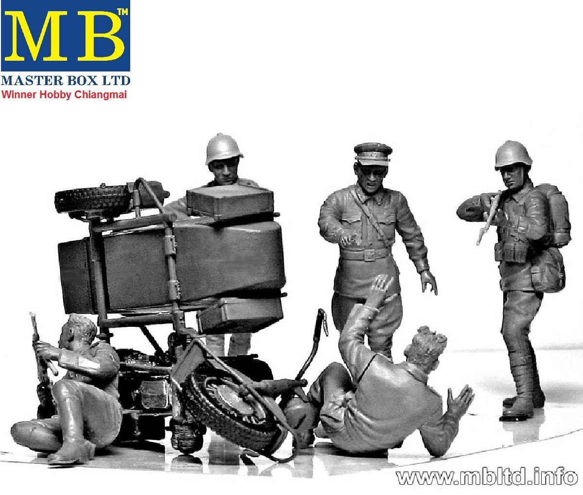 โมเดลฟิกเกอร์ Master Box 3590 Accident. Soviet & German military men ...