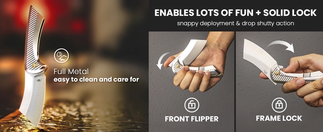 มีดพับ Kizer DAWN | S35VN | TITANIUM | KI3673A1 | EXCLUSIVE | Shopee ...