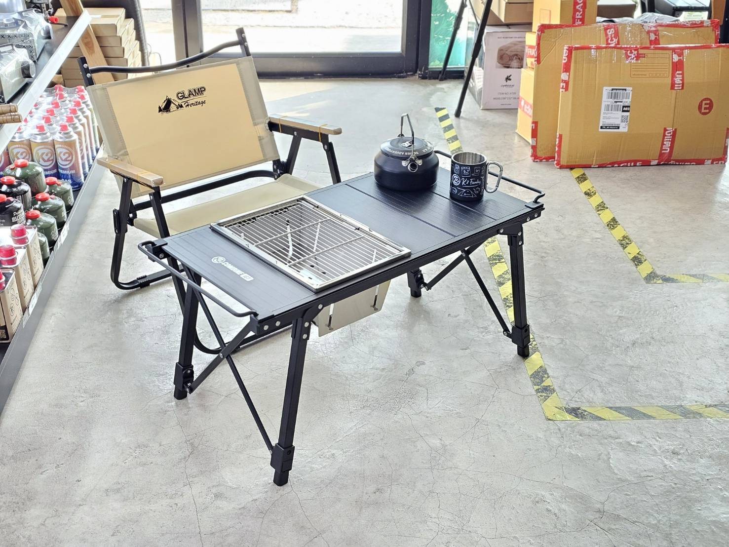 โต๊ะพับอลูมิเนียมอัลลอยด์กลางแจ้งแบบพกพา โต๊ะK2 IGT Table โต๊ะตั้งแคมป์ ...