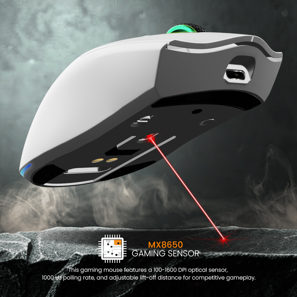 [เก็บโค้ดส่งฟรี] Neolution E-Sport Sphere เม้าส์เกมมิ่ง มีไฟRGB เชื่อมต่อ 2ระบบ Wireless ...
