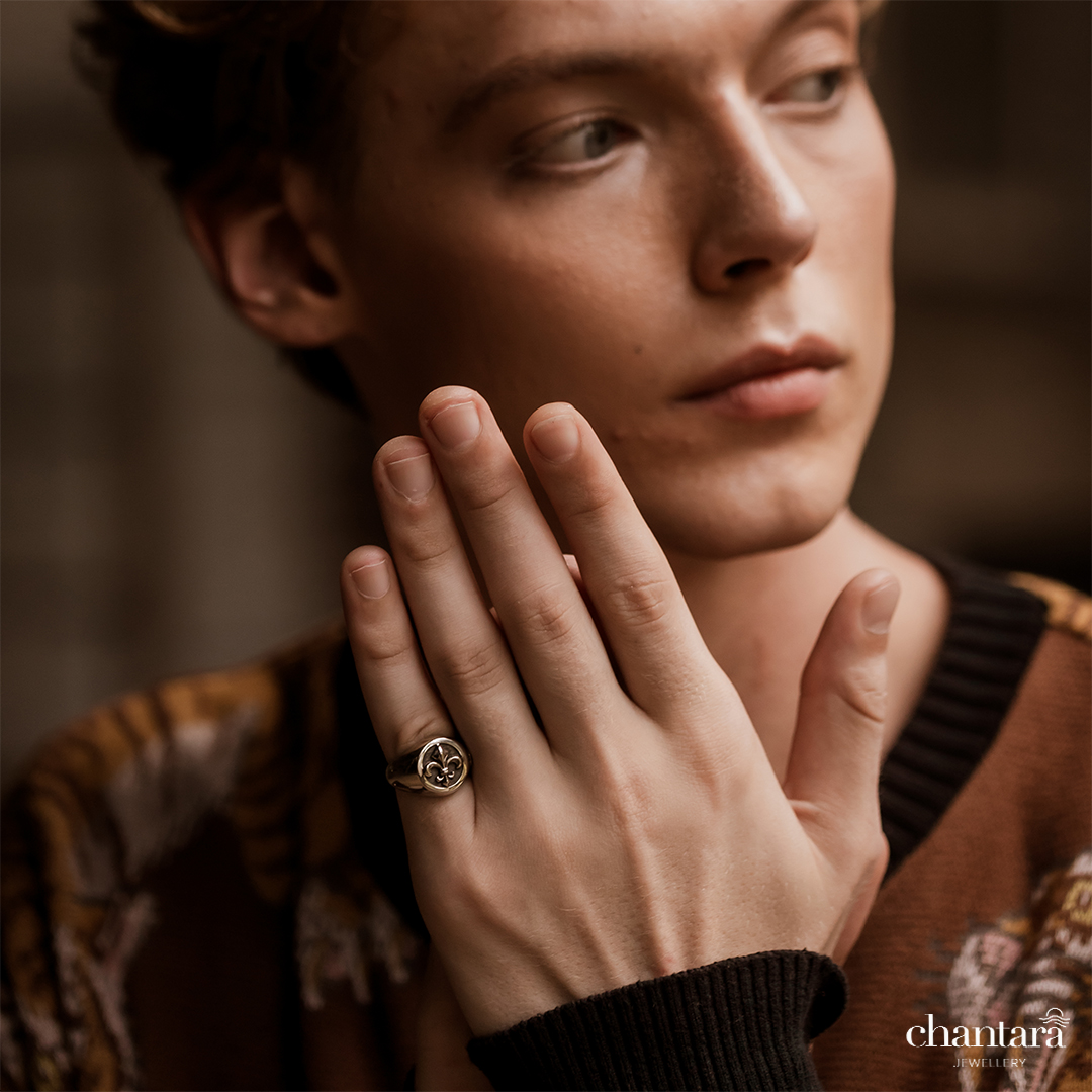 CHANTARA - แหวนลูกเสือลายประจำยาม แหวนเงิน "Signet Pracharmyarm Ring ...