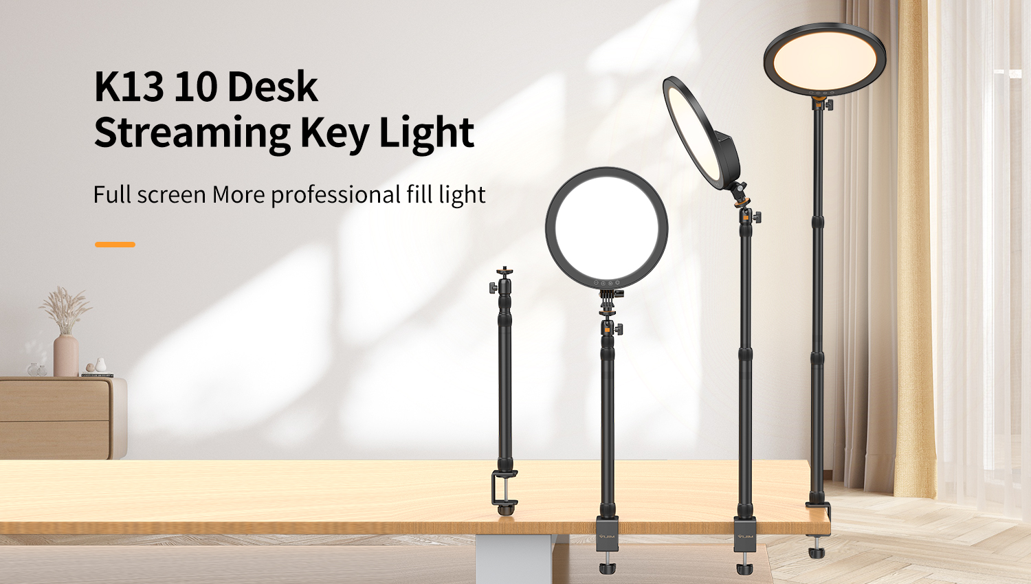 Ulanzi VIJIM K13 LED Key Light ไฟไลฟ์สด ไฟแต่งหน้า ไฟตั้งโต๊ะ แบบขาตั้ง ...