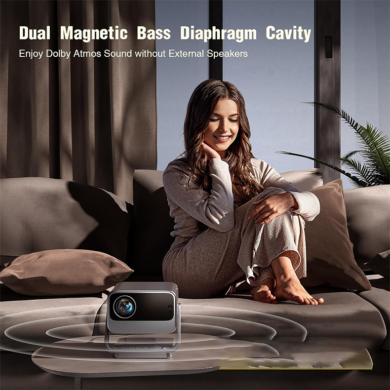 【netflix】FUNFOOX REVO โปรเจคเตอร์ projector 4K Android 9.0 phone บลูทูธ ...