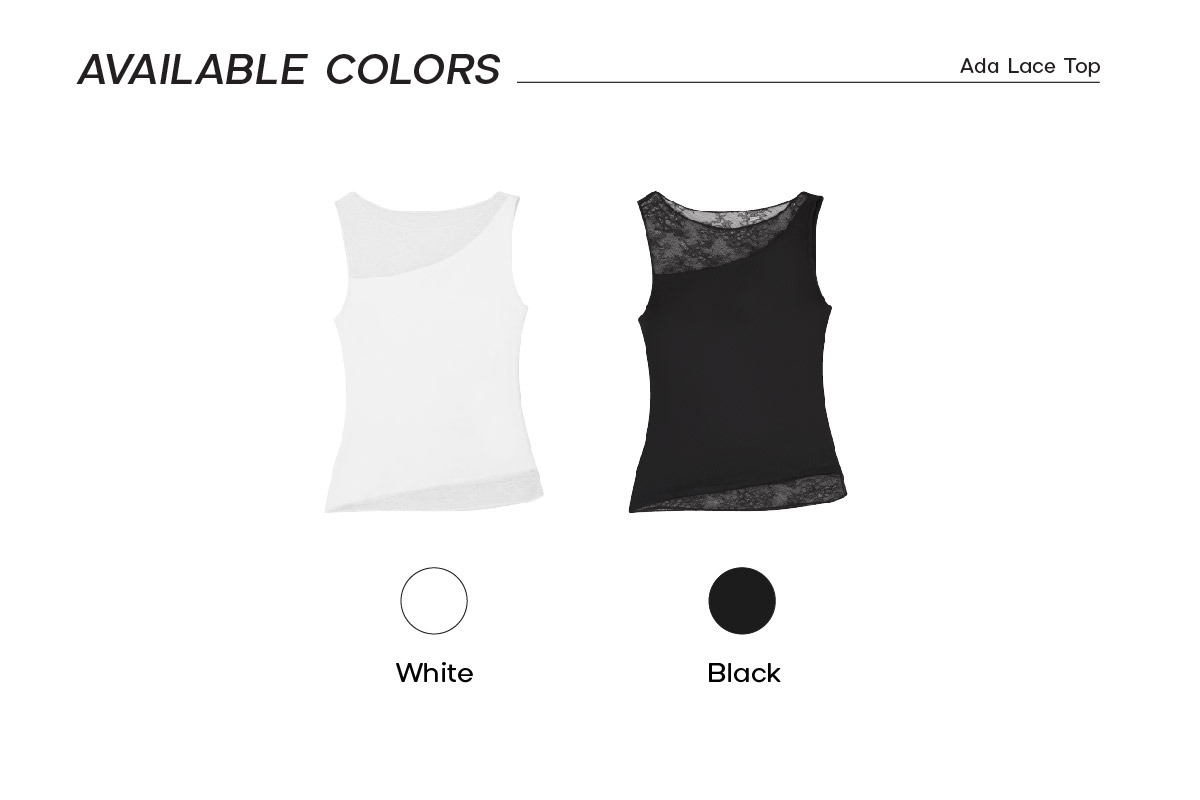 STUDIO UKNOWN - Ada Lace Top เสื้อแขนกุดตกแต่งดีเทล ลูกไม้ช่วงไหล่และ ...