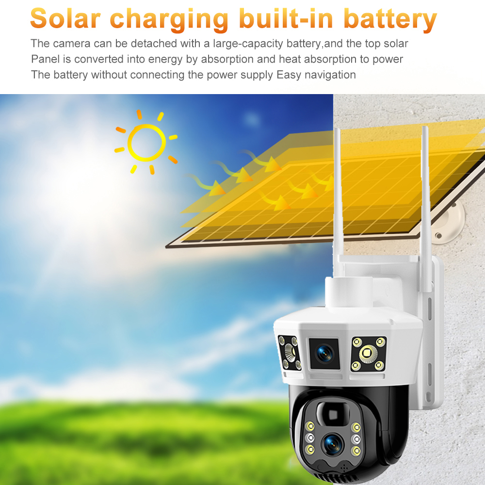 พร้อมส่ง 4G-WIFI Camera 12MP 6K 18LED Solar Cell กล้องวงจรปิดใส่ซิม ...