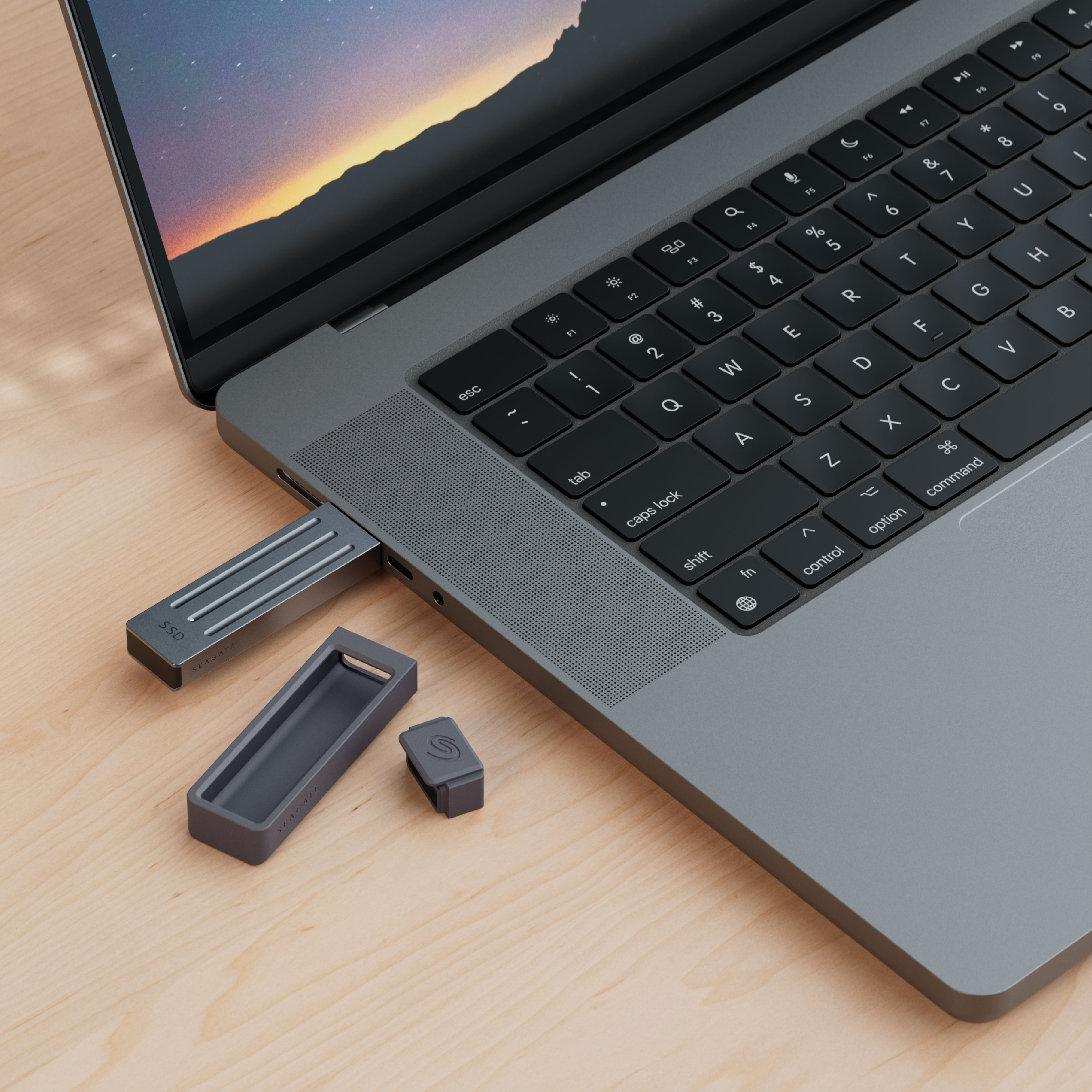 Seagate 1TB PORTABLE SSD ULTRA COMPACT SSD (เอสเอสดีพกพา) DARK GREY ...