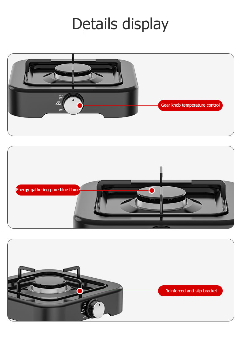[European gas stove]เตาแก๊ส เตาแก๊สหัวเดี่ยว เตาแก๊สพกพา รุ่นSGS-6001 ...