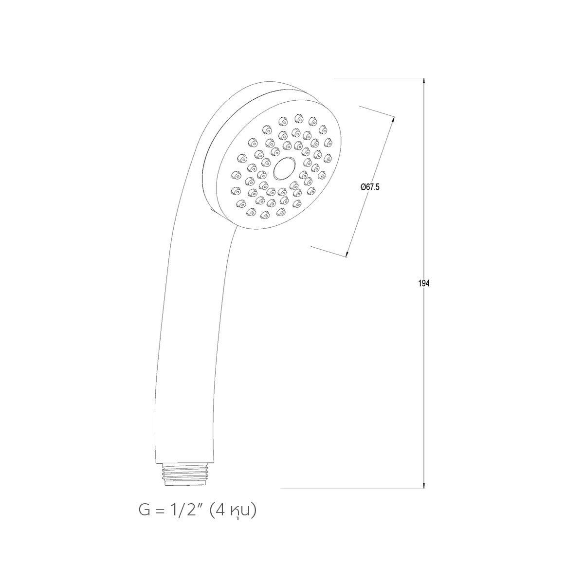 DONMARK หัวฝักบัวอาบน้ำชุบโครเมียม รุ่น CD-01H | Shopee Thailand