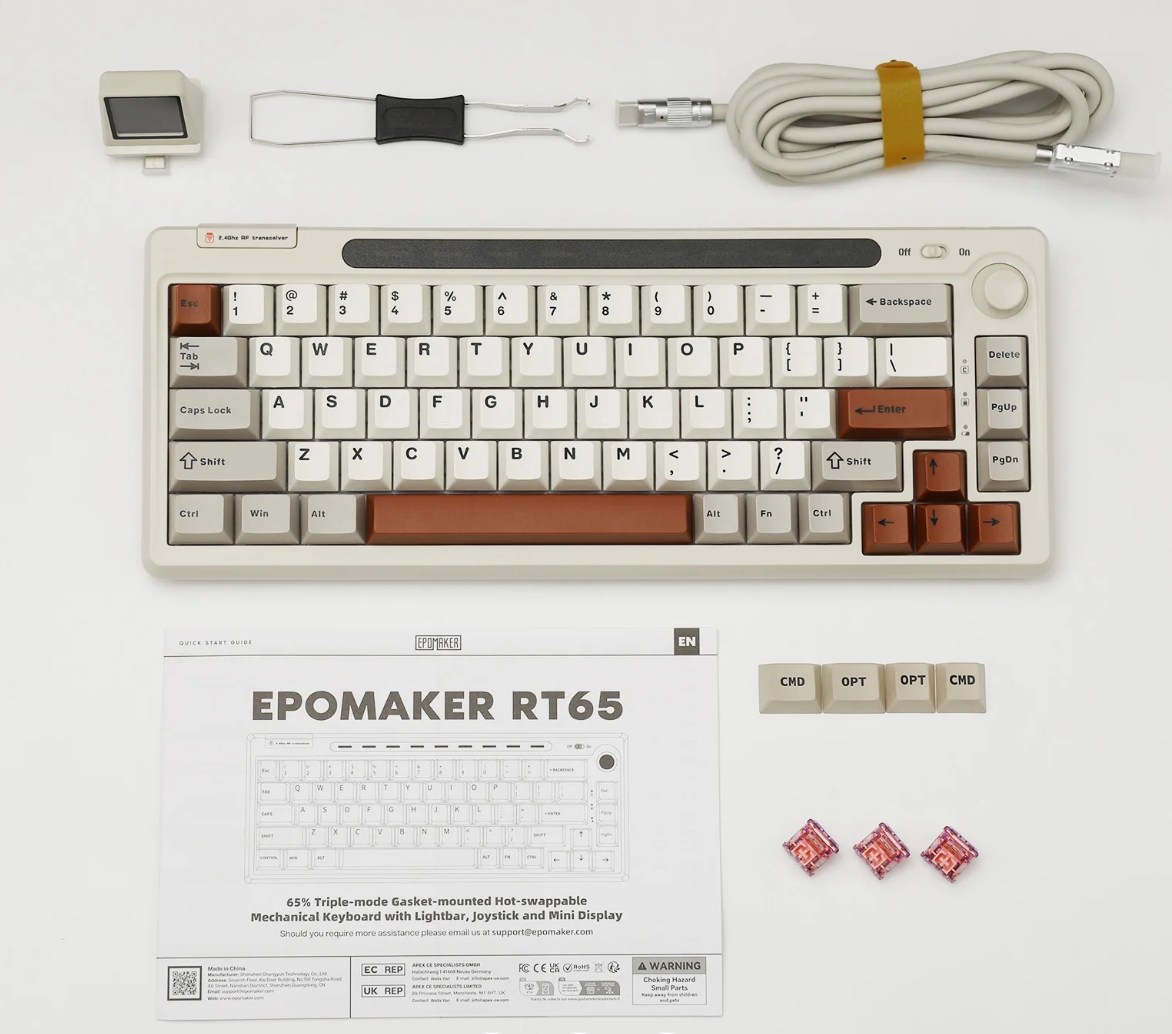 [ของแท้ 100%] EPOMAKER RT65 คีย์บอร์ด Mechanical RGB ขนาด 65% | หน้าจอ ...