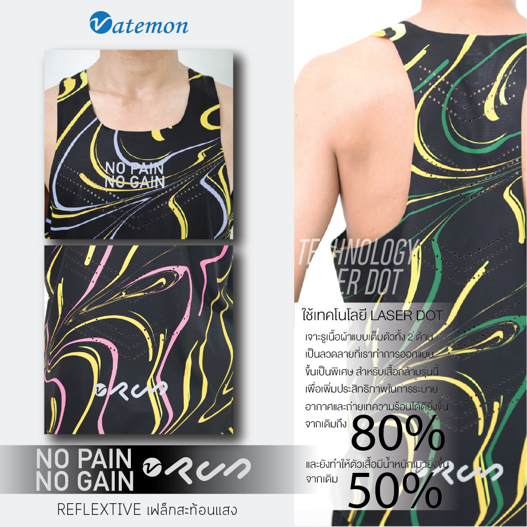 VATEMON ''Pro Elite Singlet'' เสื้อกล้ามวิ่งรุ่น Pro Elite ชาย/หญิง ...