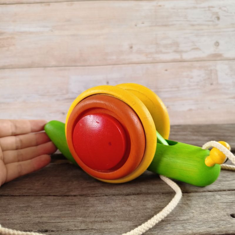 รถไม้ลากจูง แบรนด์ Plantoys มือสอง หลายรุ่น Dancing Alligator /Pull ...