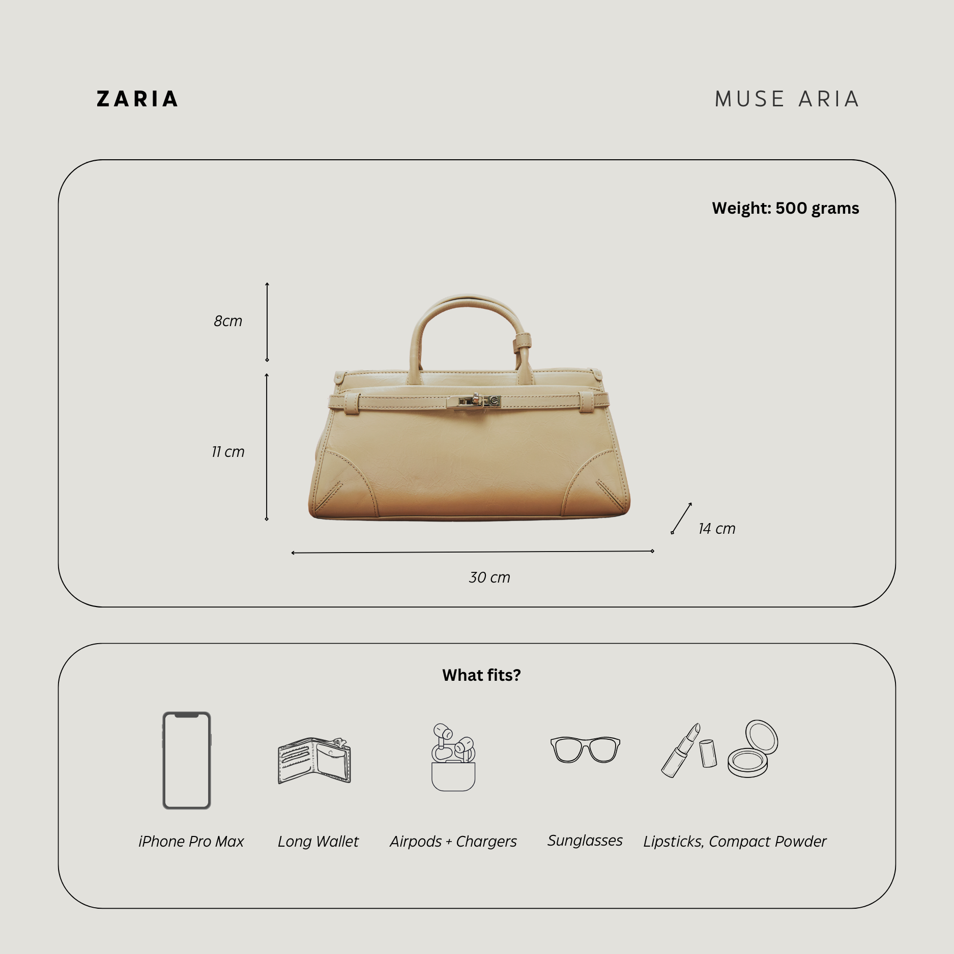 Zaria - Top Handle Bag with Twist Lock Belt หน้งเเท้ | Shopee Thailand